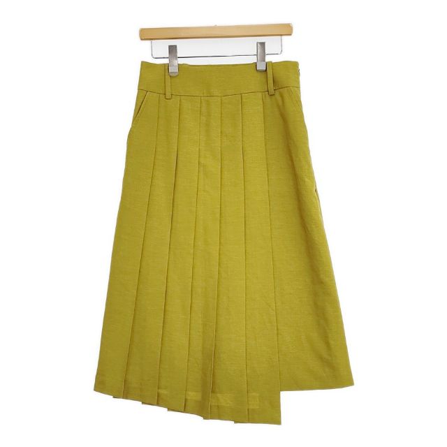 Curensology プリーツ ロングスカート イエロー系 レディース カレンソロジー【中古】5-0924M∞