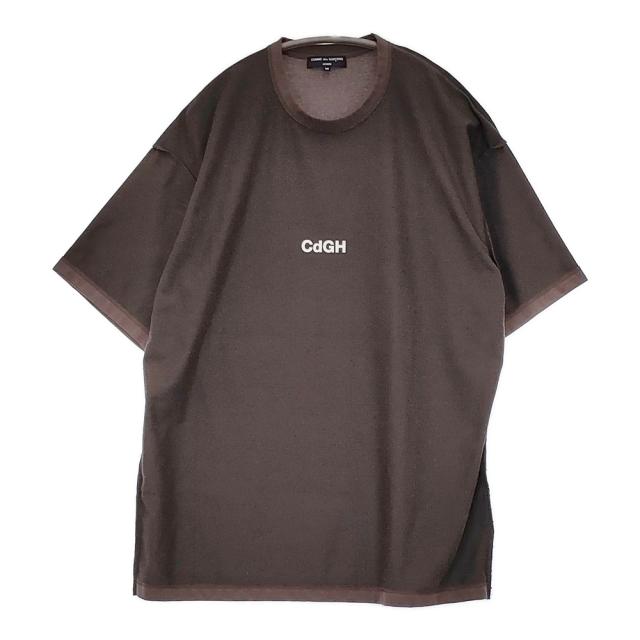 COMME des GARCONS HOMME 綿エステル天竺ダブルフェイス 定価28600円 AD2023 Tシャツ 24SS ブラウン メンズ コムデギャルソンオム【中古】5-0628S♪