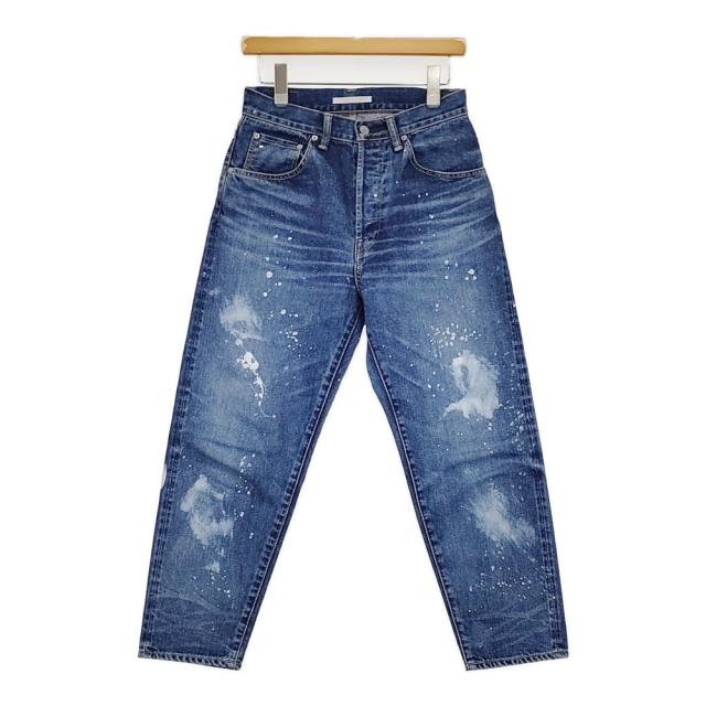 HATSKI 別注ルーズテーパードデニム ナイモノねだり 定価35200円 ヴィンテージウォッシュ デニムパンツ ブルー レディース ハツキ【中古】5-0628G♪