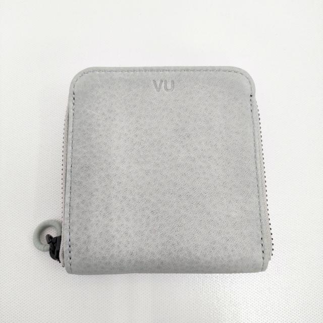 VU PRODUCT zip wallet 定価22000円 二つ折り財布 グリーングレー レディース ヴウプロダクト【中古】5-0926G♪