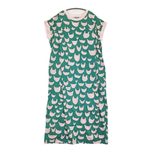 mina perhonen マタニティウェア anone-anone  abs8055e 定価30800円 ワンピース グリーン ピンク レディース ミナペルホネン【中古】5-0926S♪