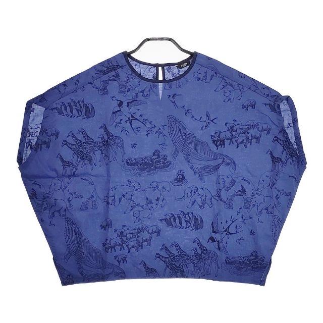 marble sud 05EM074013 24MS Movin’ Crowdin’ 刺繍 ブラウス シャツ ブルー レディース マーブルシュッド【中古】4-0929S♪