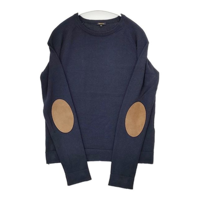 R&D.M.Co- カシミヤ混 エルボーパッチ セーター ニット ネイビー レディース オールドマンズテーラー【中古】5-1116T∞