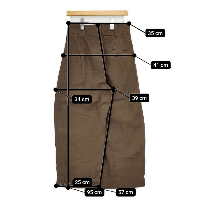 MARGARET HOWELL 578-4143014 DENSE FINE LINEN POPLIN パンツ 24SS