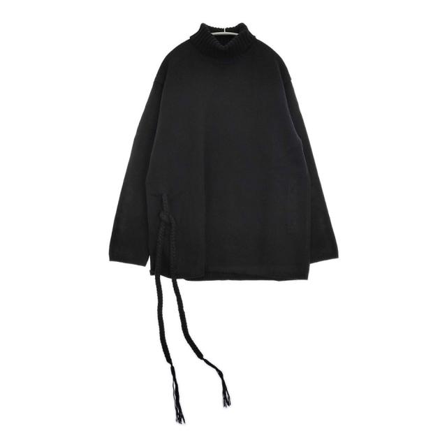 Yohji Yamamoto POUR HOMME SIDE STRING DETAIL TURTLENECK 定価67100円 ニット 23AW ブラック メンズ ヨウジヤマモトプールオム【中古】5-1014T♪