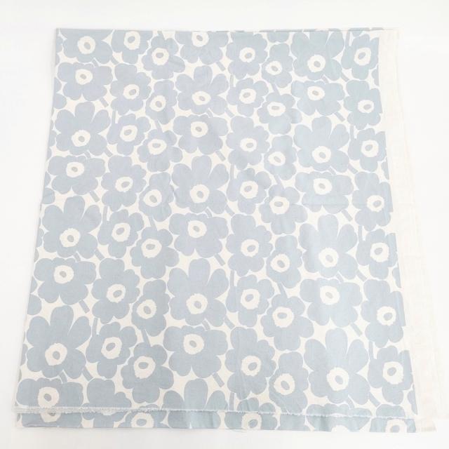 marimekko MINI UNIKKO ウニッコ 300×140 コットン 生地 ミズイロ ホワイト レディース マリメッコ【中古】5-0825G◎