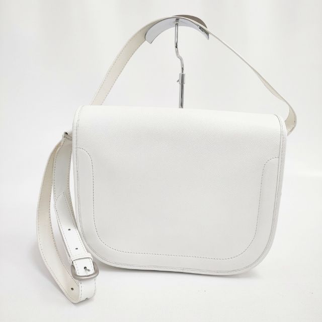 TIP ZONE ティップゾーン レザー ショルダーバッグ ホワイト レディース【中古】5-1029G∞