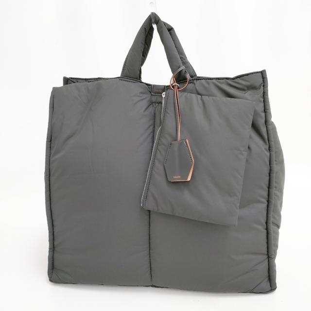 hALON アーロン パディング ビッグトートバッグ 定価23100円 24F13G0297 ショルダーバッグ ブラック ユニセックス【中古】5-0918G∞