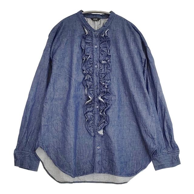 JOURNAL STANDARD L’essage 《SP》フリルデニムシャツ 定価26400円 ブラウス 25AW ブルー レディース ジャーナルスタンダードレサージュ【中古】5-1022M♪