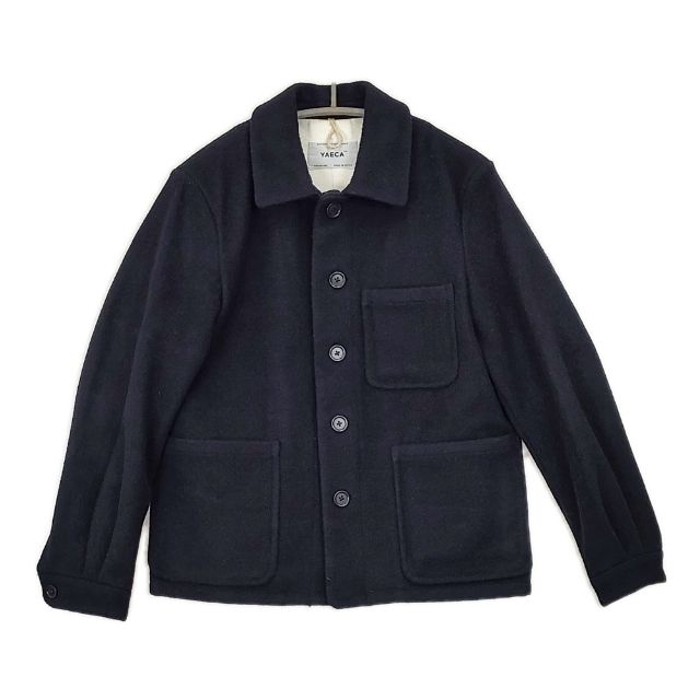 YAECA melton wool work coverall jacket 153053 ウール ジャケット ネイビー レディース ヤエカ【中古】5-0906T∞