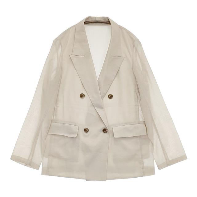 Diagram GRACE CONTINENTAL シアーテーラードジャケット 定50600円 25SS ベージュ レディース ダイアグラムグレースコンチネンタル【中古】5-0916M♪