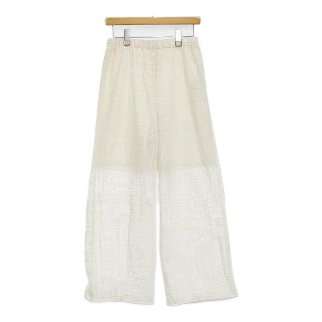 GRACE CONTINENTAL キカレースイージーパンツ 36 定価33000円 0125111121 パンツ 25SS キナリ レディース グレースコンチネンタル【中古】5-0916M♪