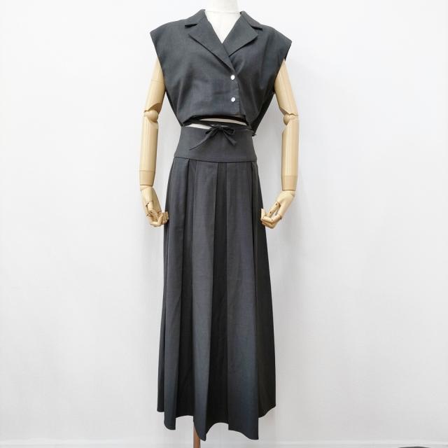 Ameri VINTAGE MANY WAY SHORT JACKET WITH SKIRT M ジャケット スカート セットアップ グレー レディース アメリヴィンテージ【中古】5-0916S♪