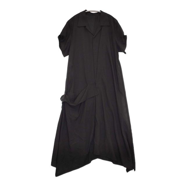 Yohji Yamamoto COLLECTIONS EETING CLOTH R DRAPED SHIRT DRESS ワンピース 25SS ブラック レディース ヨウジヤマモト【中古】5-0916S♪