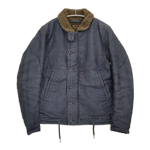 markaware N-1 DECK JACKET サイズ2 デッキジャケット A11C-10BL01C U.S.NAVY ブルゾン ネイビー メンズ マーカウェア【中古】5-1103T♪