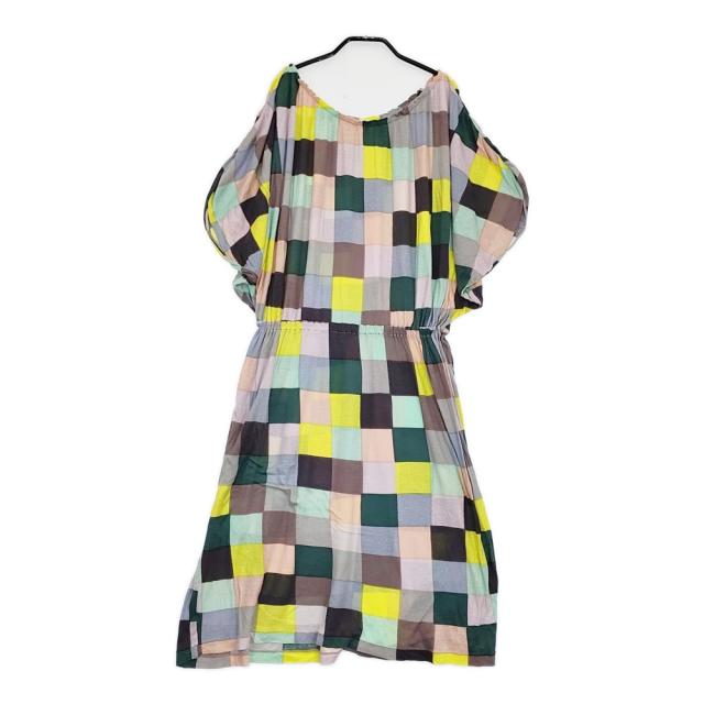 mina perhonen jelly ts8836 サイズ40 ウエストゴム フレンチスリーブ ワンピース マルチカラー レディース ミナペルホネン【中古】5-0608S♪