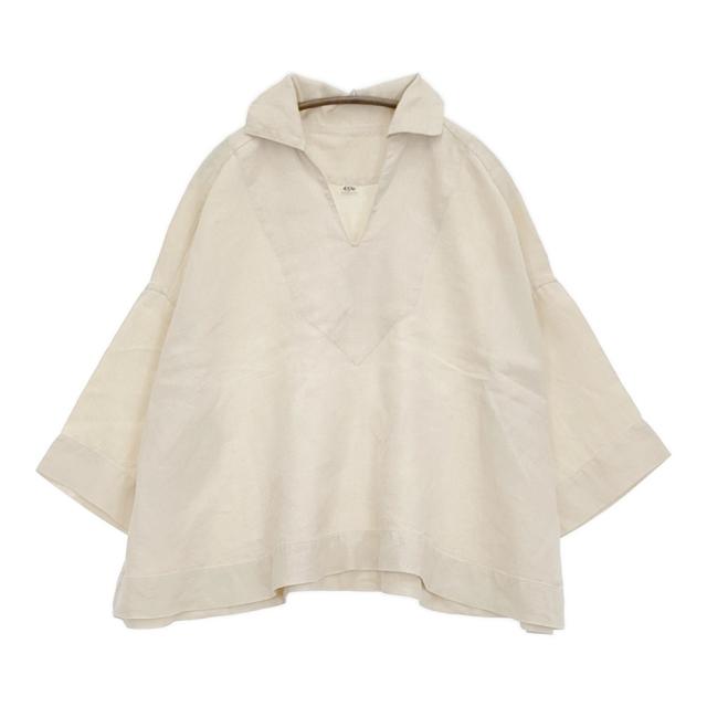 45R/45rpm ズック麻世妙のUMiiロハ馬比古ブラウス 定価53900円 シャツ ベージュ レディース フォーティーファイブアールピーエム【中古】5-0908M♪