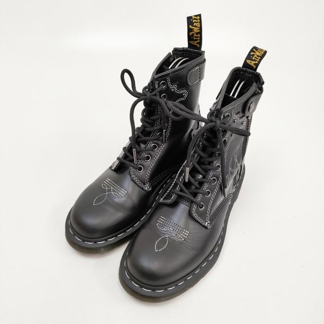 Dr.Martens 1460 Ga Wanama Leather Boots 8ホール 31624001 サイズUK5 24cm ブーツ ブラック レディース ドクターマーチン【中古】4-1125T◎