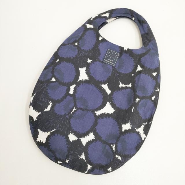 mina perhonen sumile エッグバッグ ws9185 リネン トートバッグ パープル レディース ミナペルホネン【中古】5-0804G◎