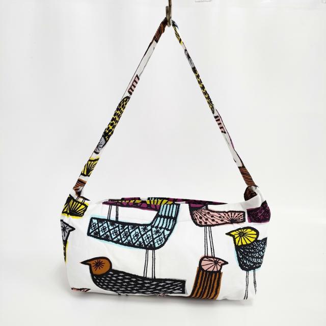 mina perhonen mingling ボディバッグ rs9609 コットン ショルダーバッグ ホワイト 多色 レディース ミナペルホネン【中古】5-0804G◎