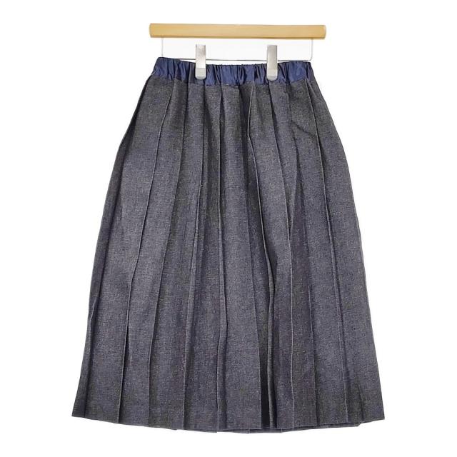 Lisette サンディ インディゴ デニムプリーツスカート サイズ36 ロングスカート ネイビー レディース リゼッタ【中古】5-0509M♪