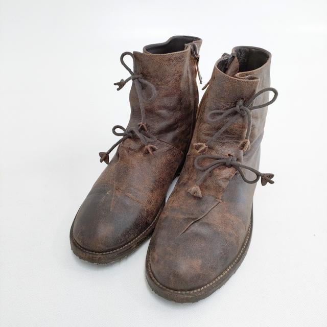HENRY CUIR ショートブーツ 36サイズ ブーツ ブラウン レディース アンリークイール【中古】5-1016T◎