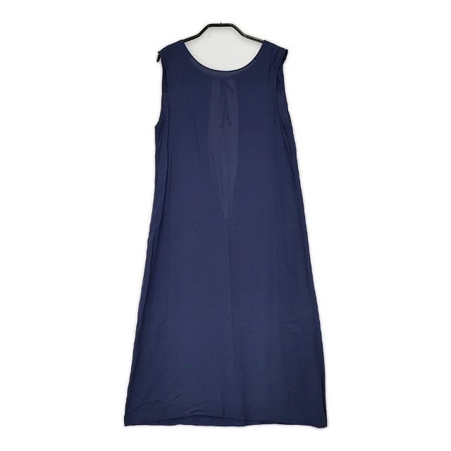 MARTIN MARGIELA 6 オリゾンティ時代 イタリア製 ノースリーブドレス バックスリット レーヨン ワンピース ネイビー レディース マルタンマルジェラ【中古】5-0804S∞
