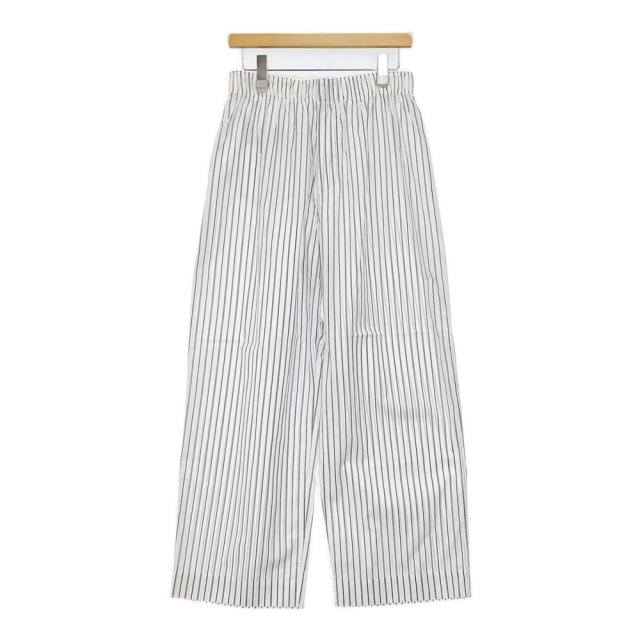 MARGARET HOWELL TICKING STRIPE PJ TROUSERS 定価36300円 ストライプ パンツ 25SS ホワイト ブルー レディース マーガレットハウエル【中古】5-1203M♪