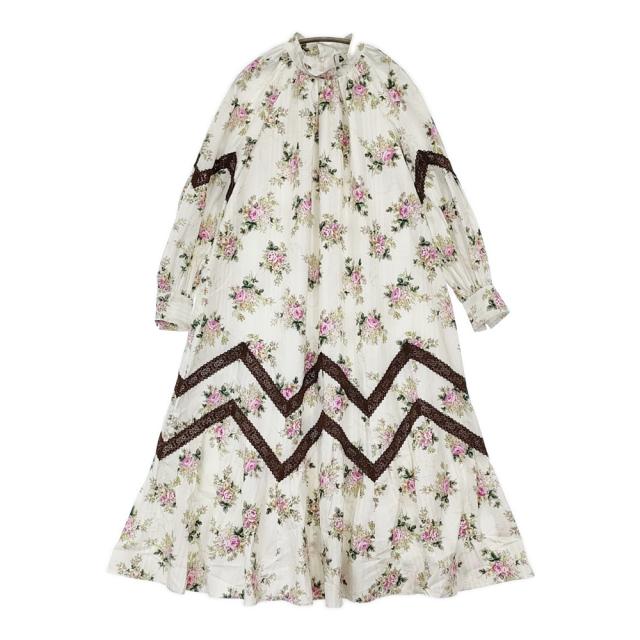 leur logette 未使用 3ET DEMI別注 Flower dress フラワードレス キャズエドゥミ 花柄 定価86900円 ワンピース オフホワイト レディース ルール ロジェット/ルル ロジェッタ【中古】5-1203M♪