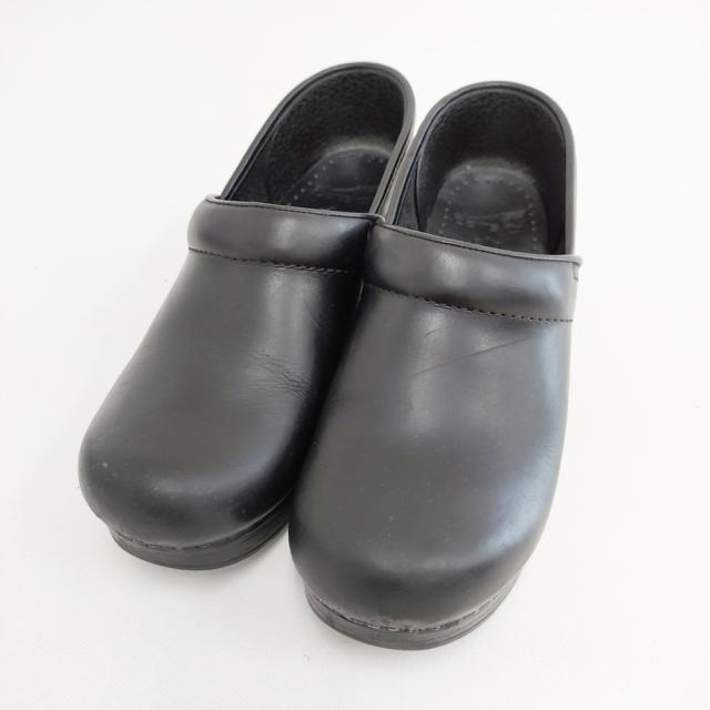 dansko プロフェッショナル Professional サボサンダル サイズ38 シューズ・靴 ブラック レディース ダンスコ【中古】5-0904G◎