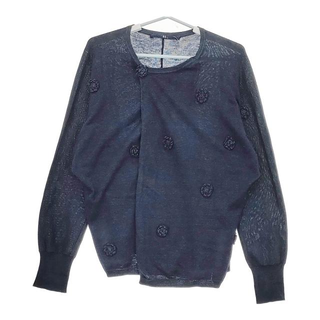 45R/45rpm 4071027 コットン リネン ボレロ カーディガン ネイビー レディース フォーティーファイブアールピーエム【中古】5-0305M♪