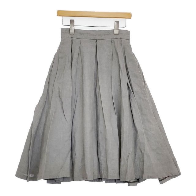 ebure リネン  タック スカート グレー レディース エブール【中古】5-0921M∞