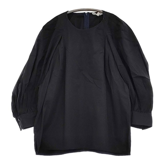 BLAMINK ドルマンショートスリーブブラウス 定価66000円 ブラウス シャツ 濃紺 ネイビー レディース ブラミ ンク【中古】5-0921M∞