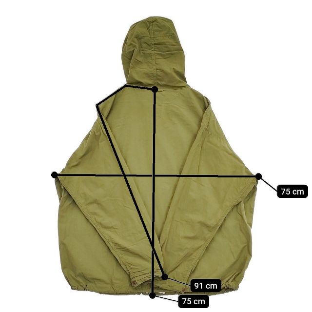 45R/45rpm ダンプの908オンザビーチフードシャツ アノラック パーカー