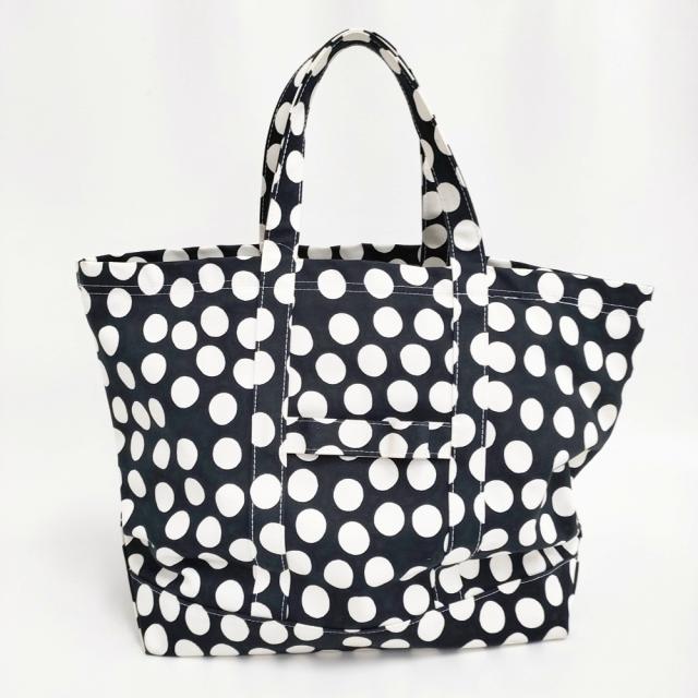 marimekko/COMME des GARCONS コルソコモ限定 ドット柄 トートバッグ ブラック ホワイト レディース マリメッコ/コムデギャルソン【中古】5-0829G♪