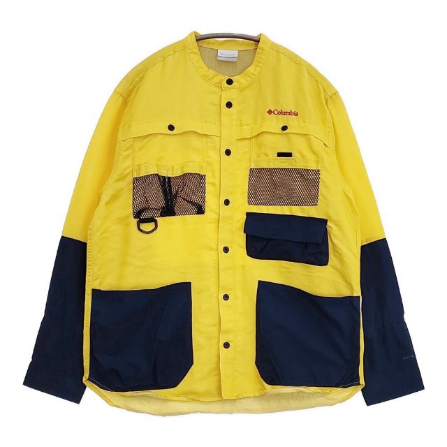 Columbia ツキャノンアイルロングスリーブシャツ Tucannon Isle Long Sleeve Shirt 長袖シャツ イエロー メンズ コロンビア【中古】5-1113M∞