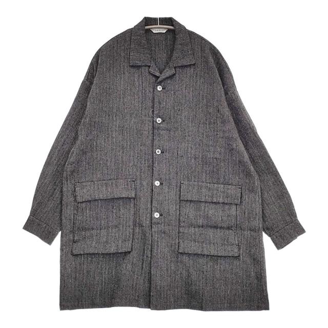 ARTS&SCIENCE ヘリンボーン 093-U209-341 サイズ2 オープンカラーシャツ ジャケット グレー ユニセックス アーツ&サイエンス【中古】5-0920T♪