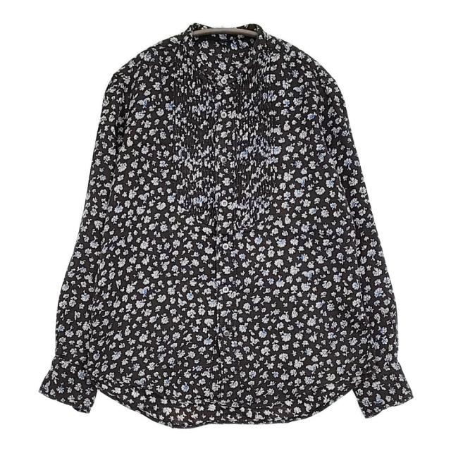 45R/45rpm フラワープリント二重織ピンタックブラウス Cグレー ホワイト レディース フォーティーファイブアールピーエム【中古】5-0815M♪