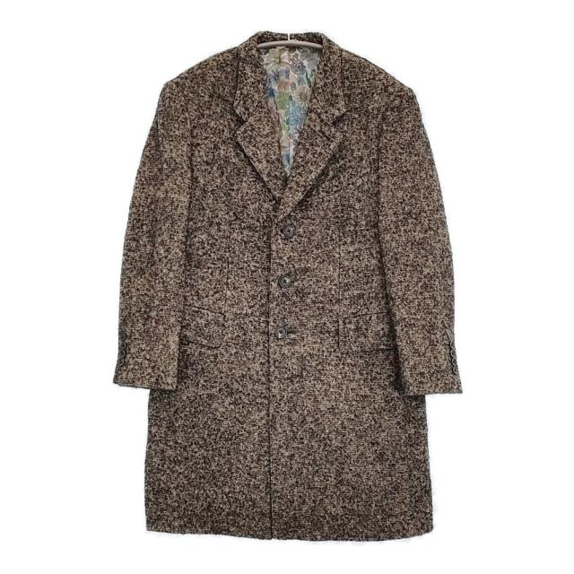 Paul Smith FANCY TWEED CHESTER COAT 定価132000円 4162 254186 チェスターコート ブラウン ブラック メンズ ポール・スミス【中古】5-0920T♪