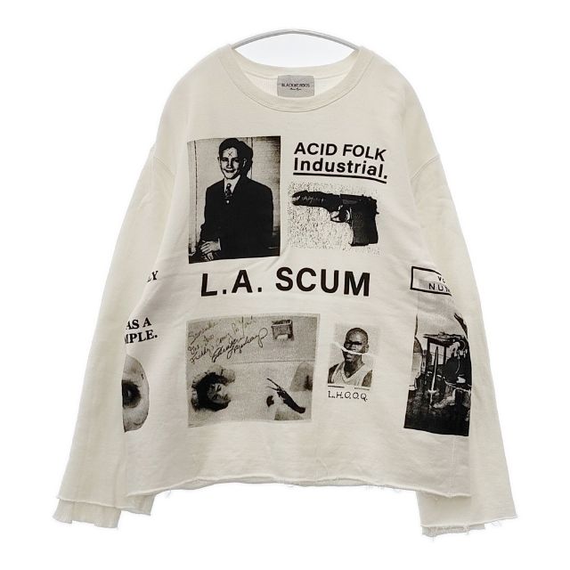 Black Weirdos Layered Sweatshirt レイヤードスウェット 定価28600円 20AW-sw02 スウェット ホワイト メンズ ブラックウィドー【中古】5-1120T∞