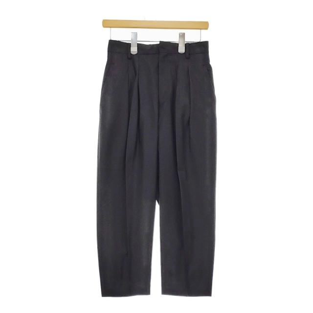 LOEFF antelope別注 2タックパンツ アンテロープ別注 8814-217-0067 サイズ0 パンツ ブラック レディース ロエフ【中古】4-1219M♪