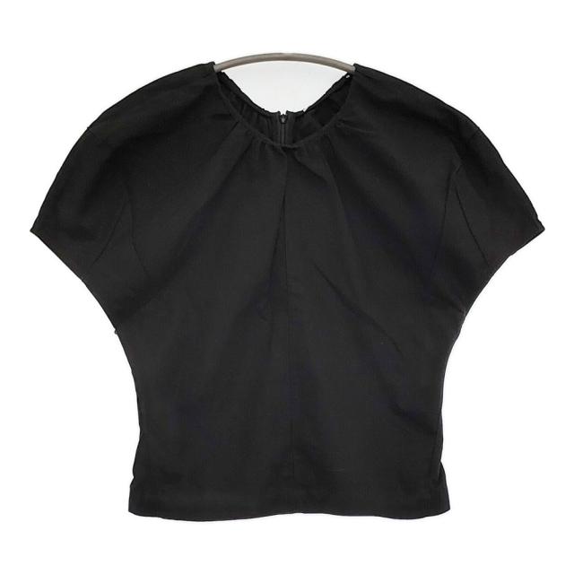 R&D.M.Co- コットンリネン フレンチスリーブ ブラウス シャツ ブラック レディース オールドマンズテーラー【中古】5-0809S♪