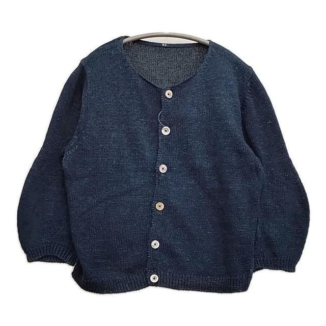 45R/45rpm インディゴざっくりギマニットカーディガン 定価42900円 ネイビー レディース フォーティーファイブアールピーエム【中古】5-1031M♪