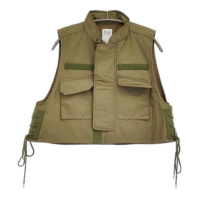 RhodolirioN M-69 Vest ミリタリー 定価39600円 OR756 中綿 ベスト カーキ レディース ロドリリオン【中古】5-1031M♪