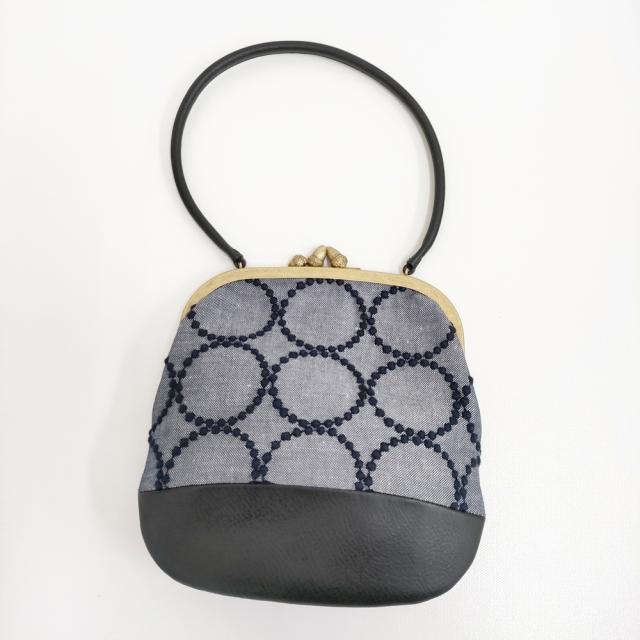 mina perhonen 新品 tambourine cuddle カドルバッグ zs9984 定価39600円 ハンドバッグ 21SS ネイビー レディース ミナペルホネン【中古】5-0603G♪