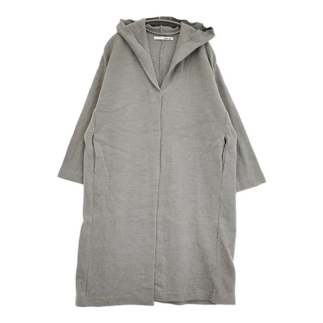 evam eva プレスウールフーデッドコート E183K063 定価42000円 サイズ1 コート グレー レディース エヴァムエヴァ【中古】5-1103T♪