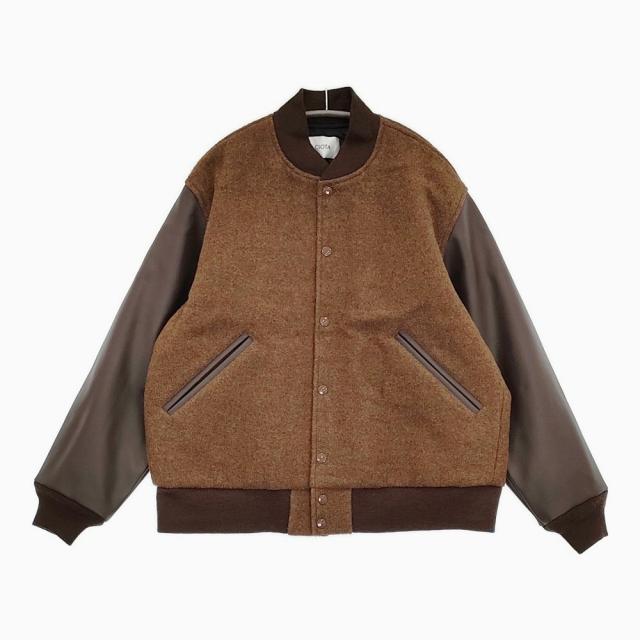 CIOTA 新品 Stadium Jumper サイズ3 定価69300円 BZLM-117 スタジャン ブラウン メンズ シオタ【中古】5-0912A♪