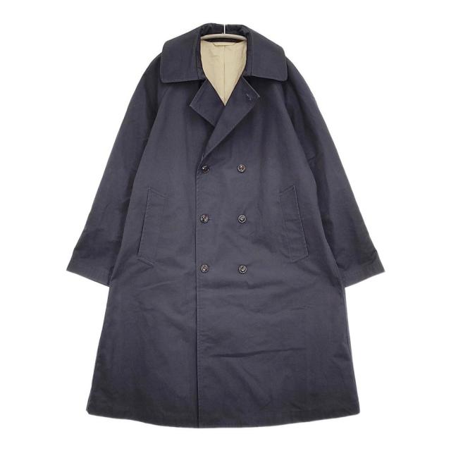 45R/45rpm ウェザーピーチコート 定価70400円 サイズ2 トレンチコート ネイビー レディース フォーティーファイブアールピーエム【中古】5-0912M♪