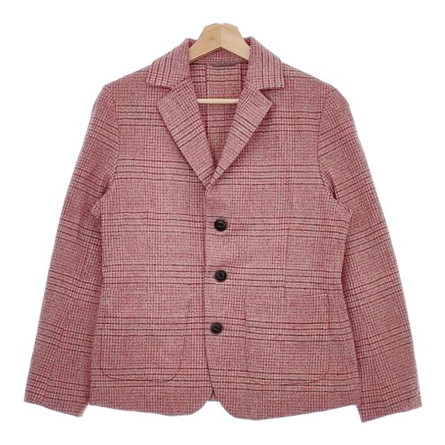 45R/45rpm コットンツイードの四角ジャケット 定価92400円 テーラード レッド レディース フォーティーファイブアールピーエム【中古】4-1113M♪