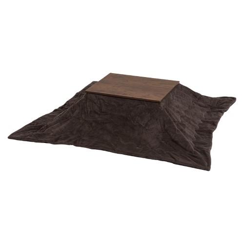 こたつ＋うす掛け布団　２点セット（天板ブラウン+布団ブラウン）アルテナ7560+ビケ7560BR  【北海道・沖縄・離島 送料別】